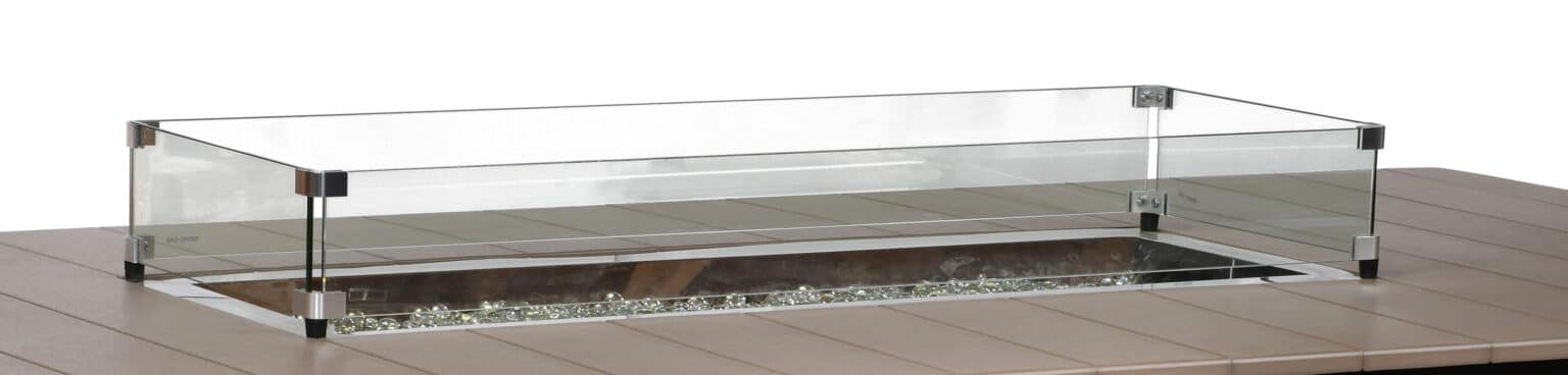 12x24 Rectangular Glass Wind Guard - Bosman