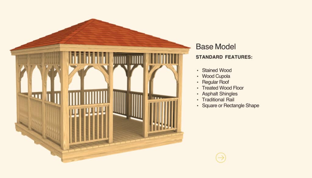 Square Wood Gazebos - Bosman